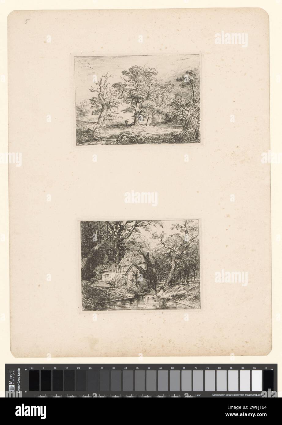 Two performances, Caspar Johann Nepomuk Scheuren, 1842 print Figure on ...