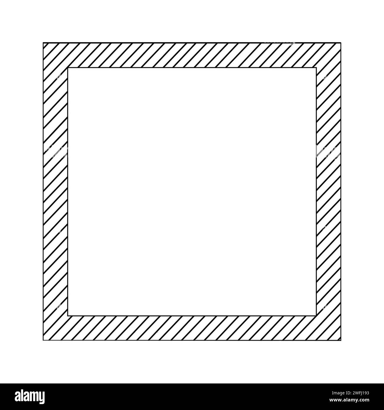 Black and white frame. Striped frame design illustration Stock Photo ...