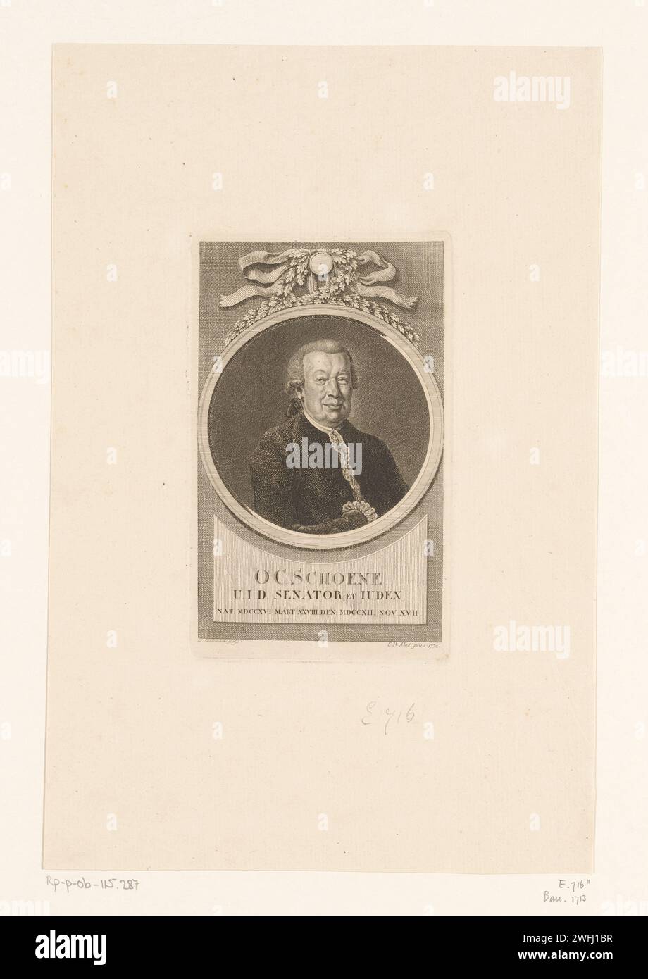 PortraT van Otto Christian Schoene, Daniel Nikolaus Chodowiecki, after ...