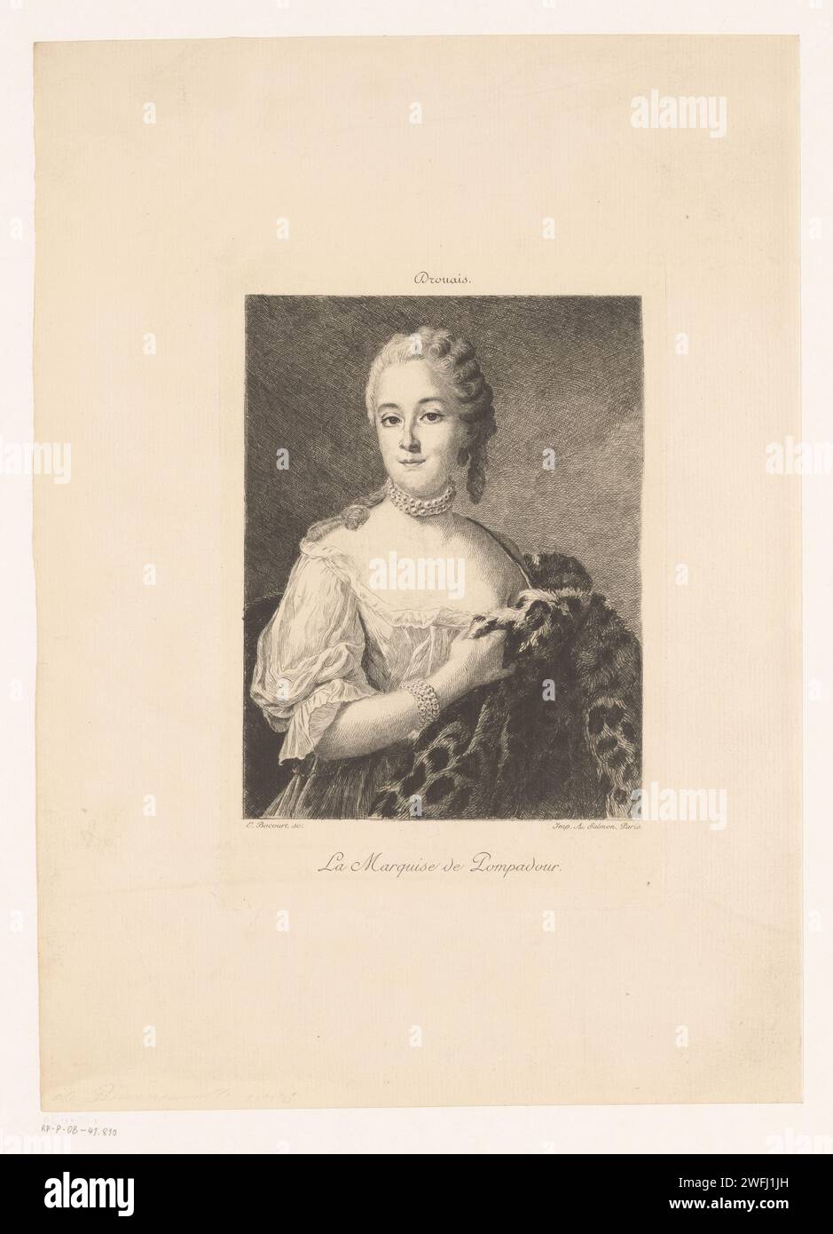 Portret van Madame de Pompadour, Etienne Gabriel Bocourt, After ...