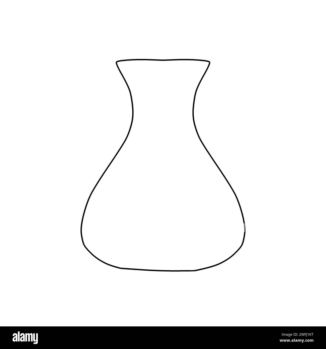 Vase outline illustration isolated on white background Stock Photo - Alamy