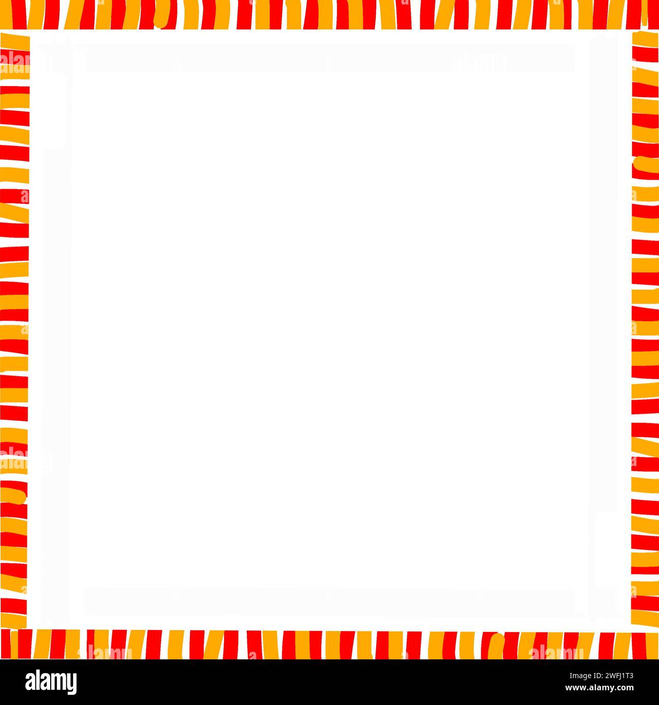 Frame in red and yellow colors. Foto frame illustration. For design ...
