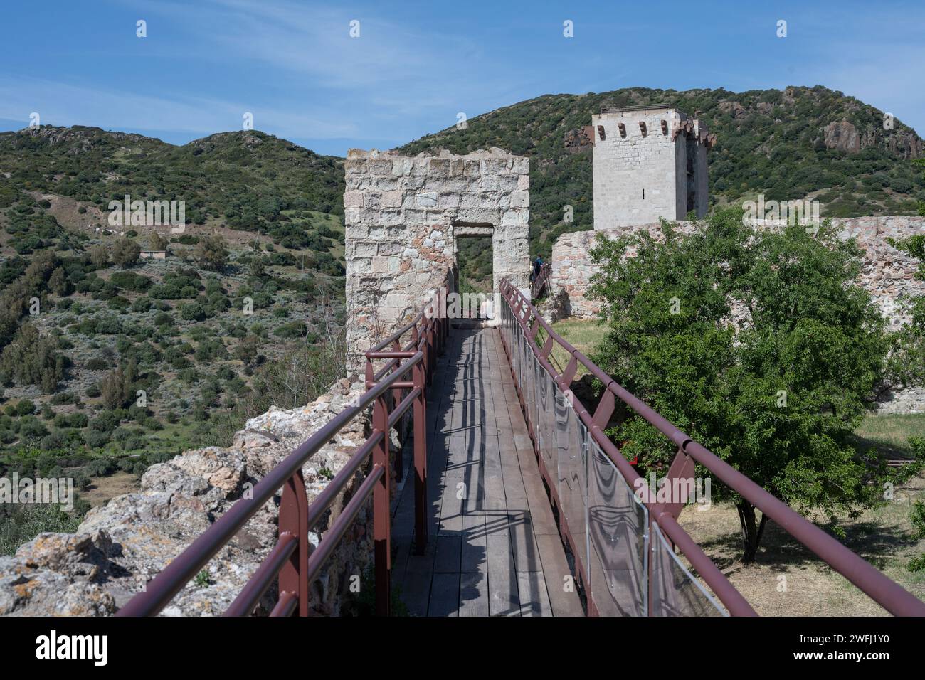 Medieval Castle of Serravalle in Bosa which is situated about two ...