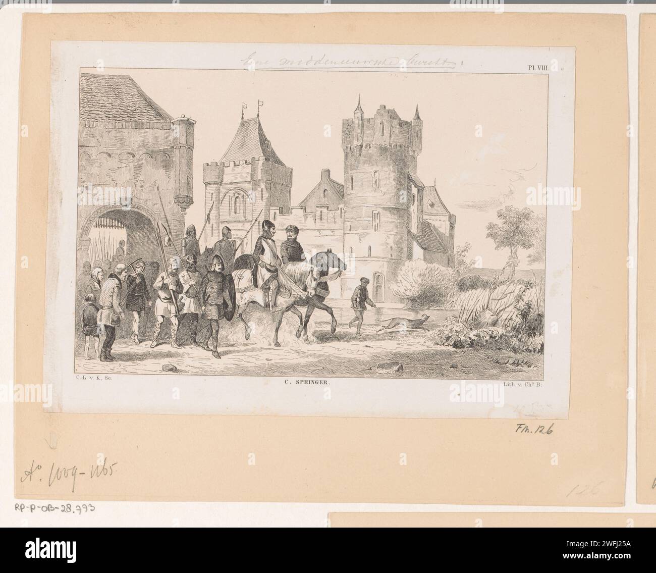 A medieval castle, 11th century, Christiaan Lodewijk van Kesteren ...