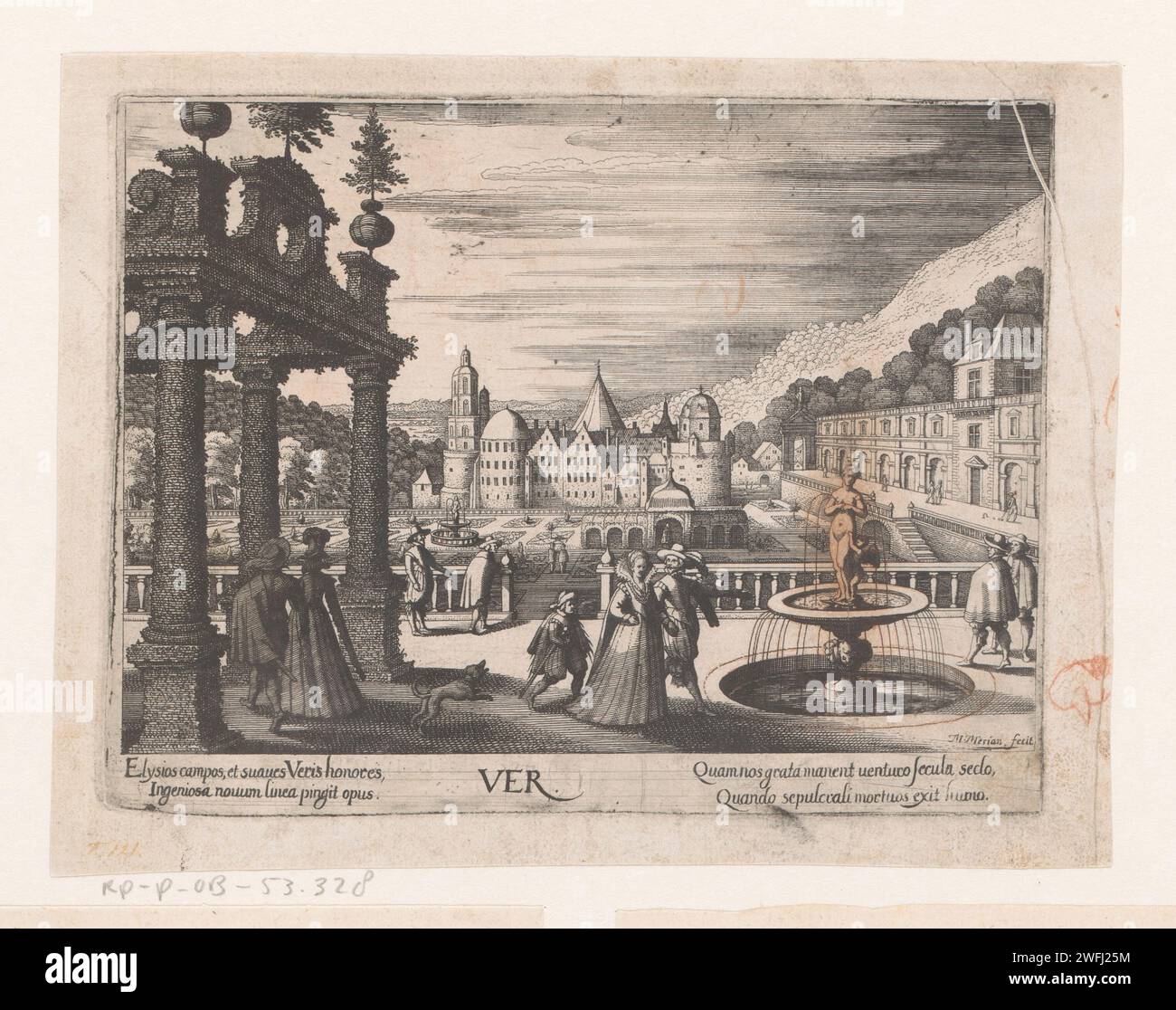 Lente, Matham Merian (i), 1603 - 1650 print paper etching spring, 'Ver ...