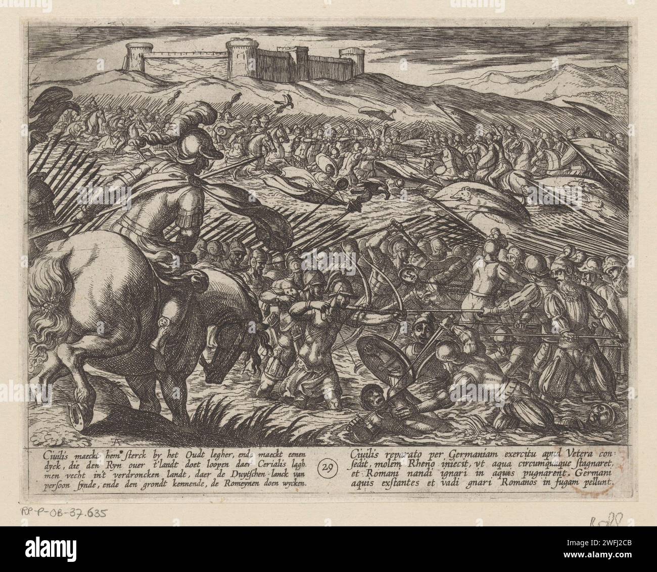 Julius Civilis flows the country with the help of dikes, Antonio ...
