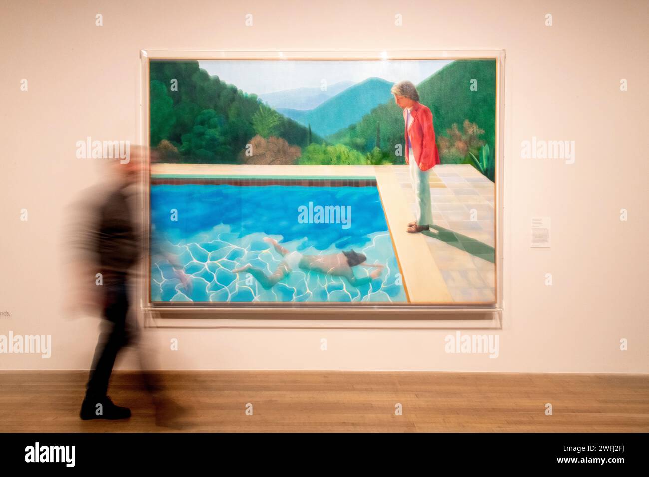 London, UK-December 14, 2023; Room of the Tate Modern art gallery with ...