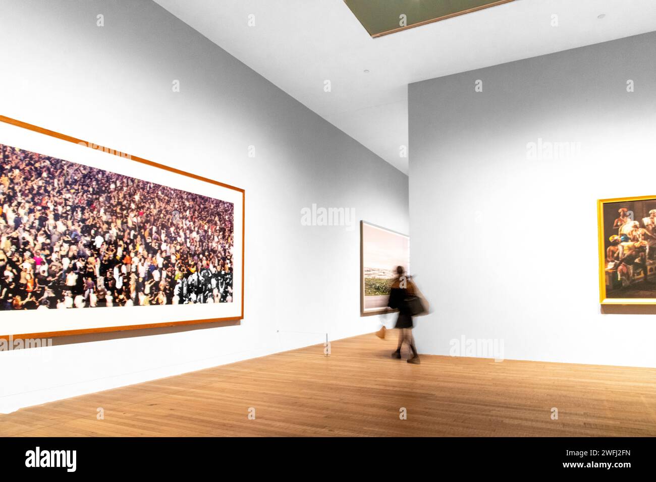 London, UK-December 14, 2023; Room of the Tate Modern art gallery with ...