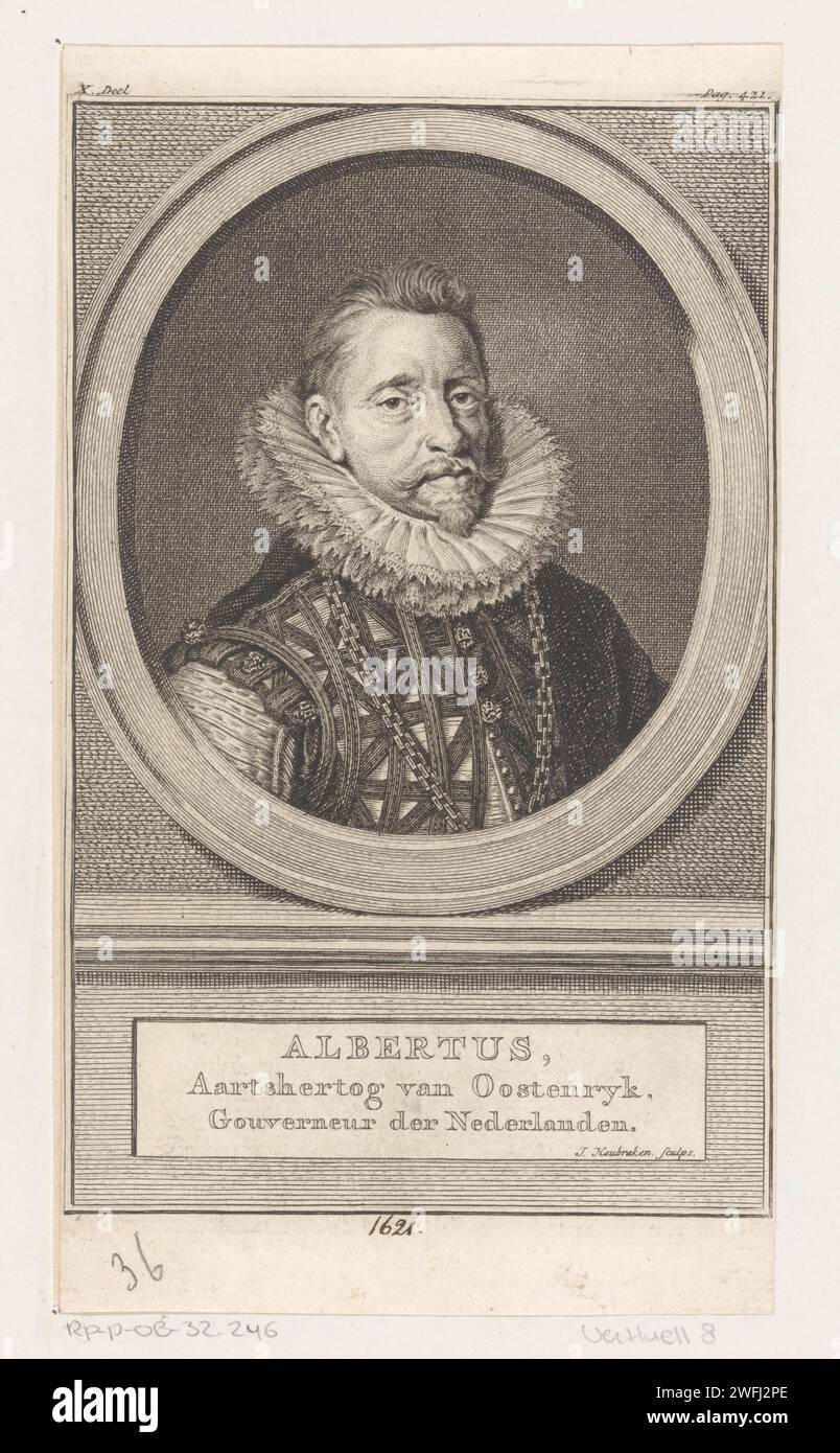 Portrait of Albrecht, Archduke of Austria, Jacob Houbraken, 1710 - 1780 ...