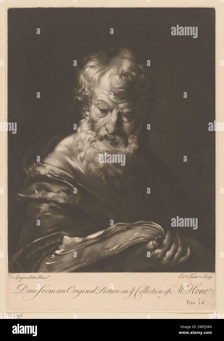 Matthew, reading, Edward Fisher, After Jusepe de Ribera, 1758 - 1785 ...