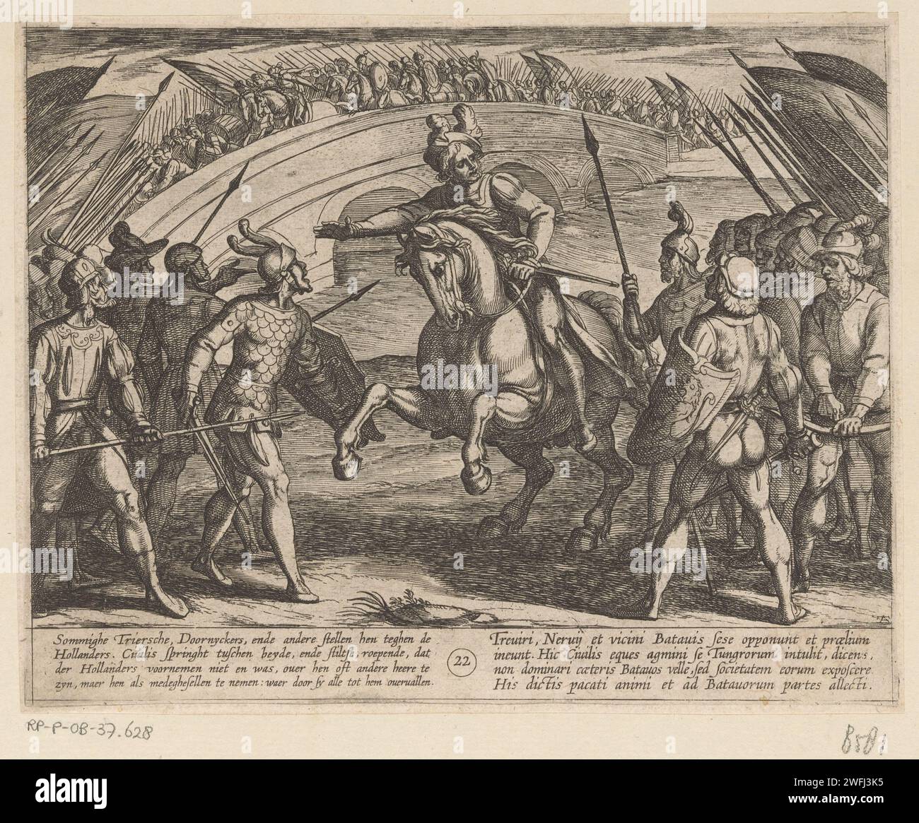 Julius Civilis separates the German and Dutch troops, Antonio Tempesta ...