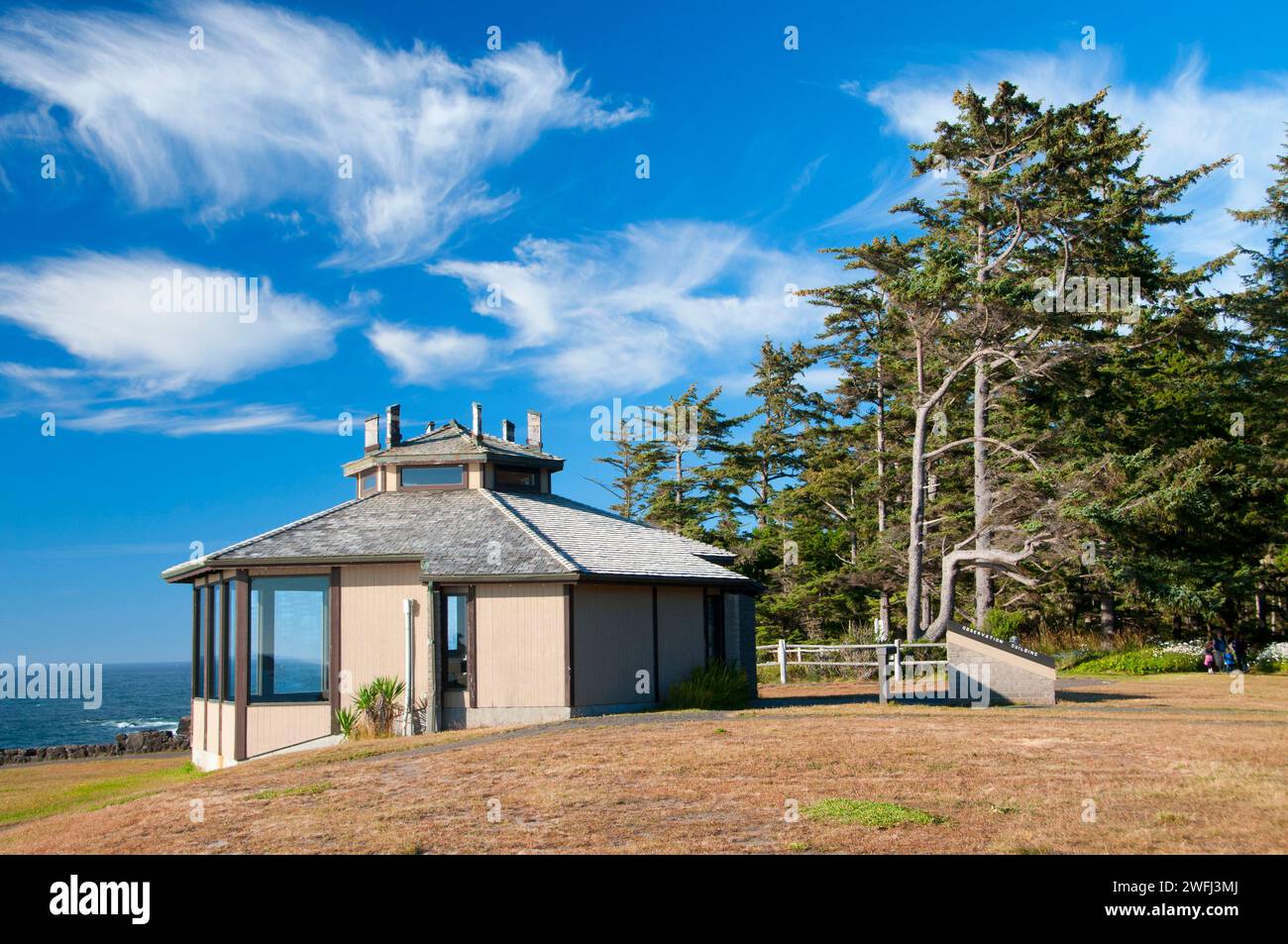 Observation Building, Shore Acres State Park, Oregon Stock Photo - Alamy