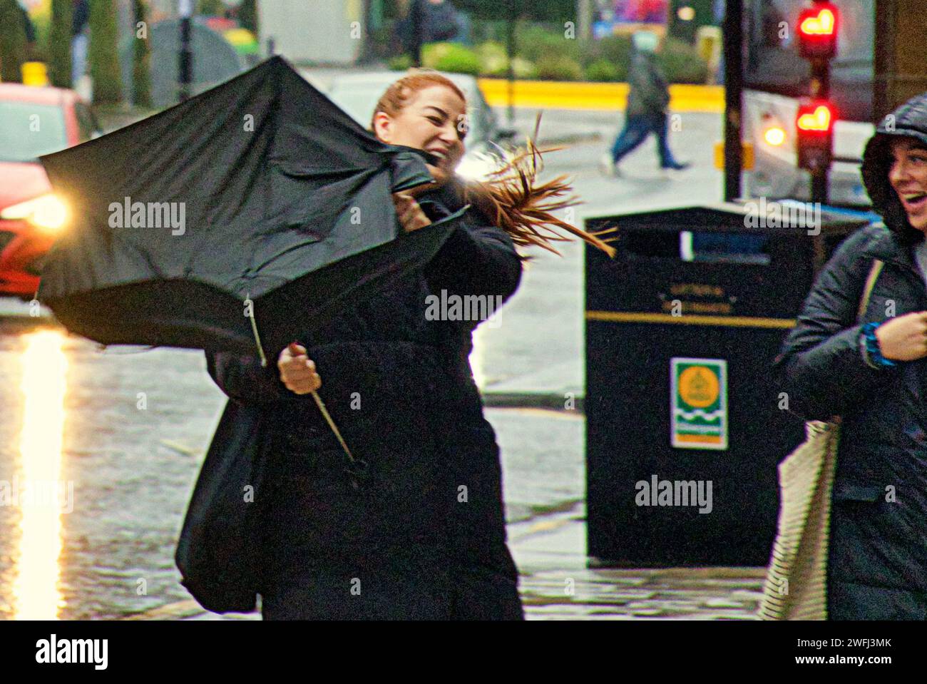 Glasgow, Scotland, UK. 31st January, 2024. UK Weather: Storm Ingunn ...