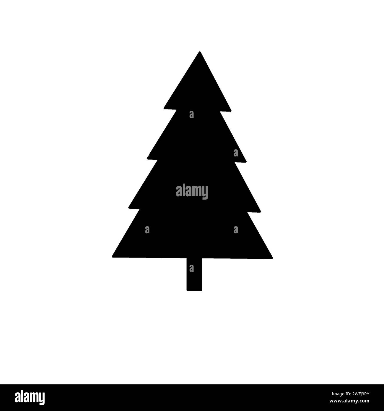 Christmas tree icon isolated on white background. Fir tree pictogram ...