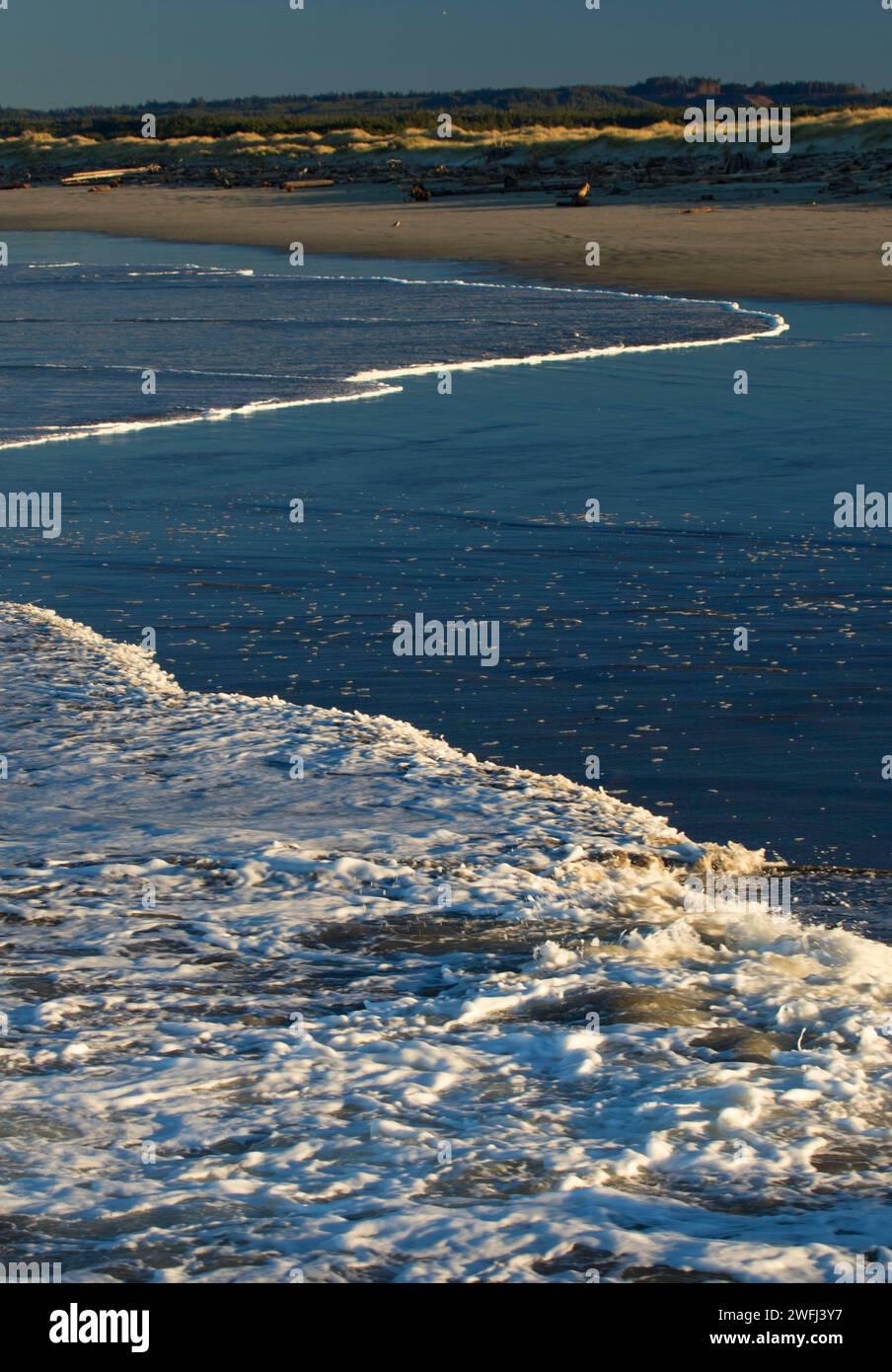 Surf from North Jetty, Bullards Beach State Park, Oregon Stock Photo ...