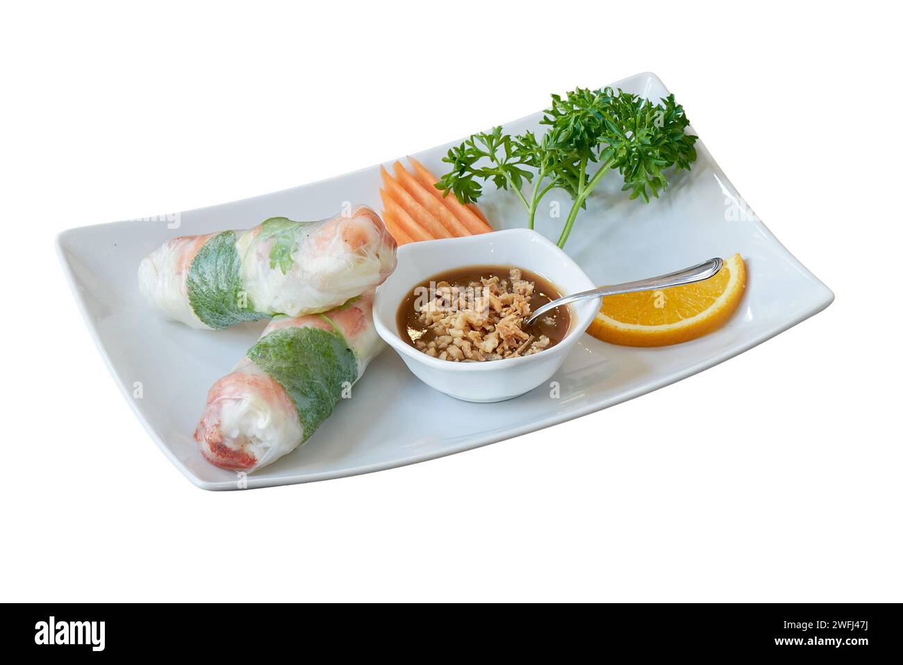 Plate asian food noodles rice Cut Out Stock Images & Pictures - Alamy