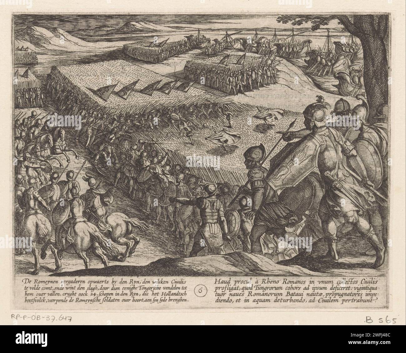 Romans defeated at the Rhine, Antonio Tempesta, After Otto van Veen ...