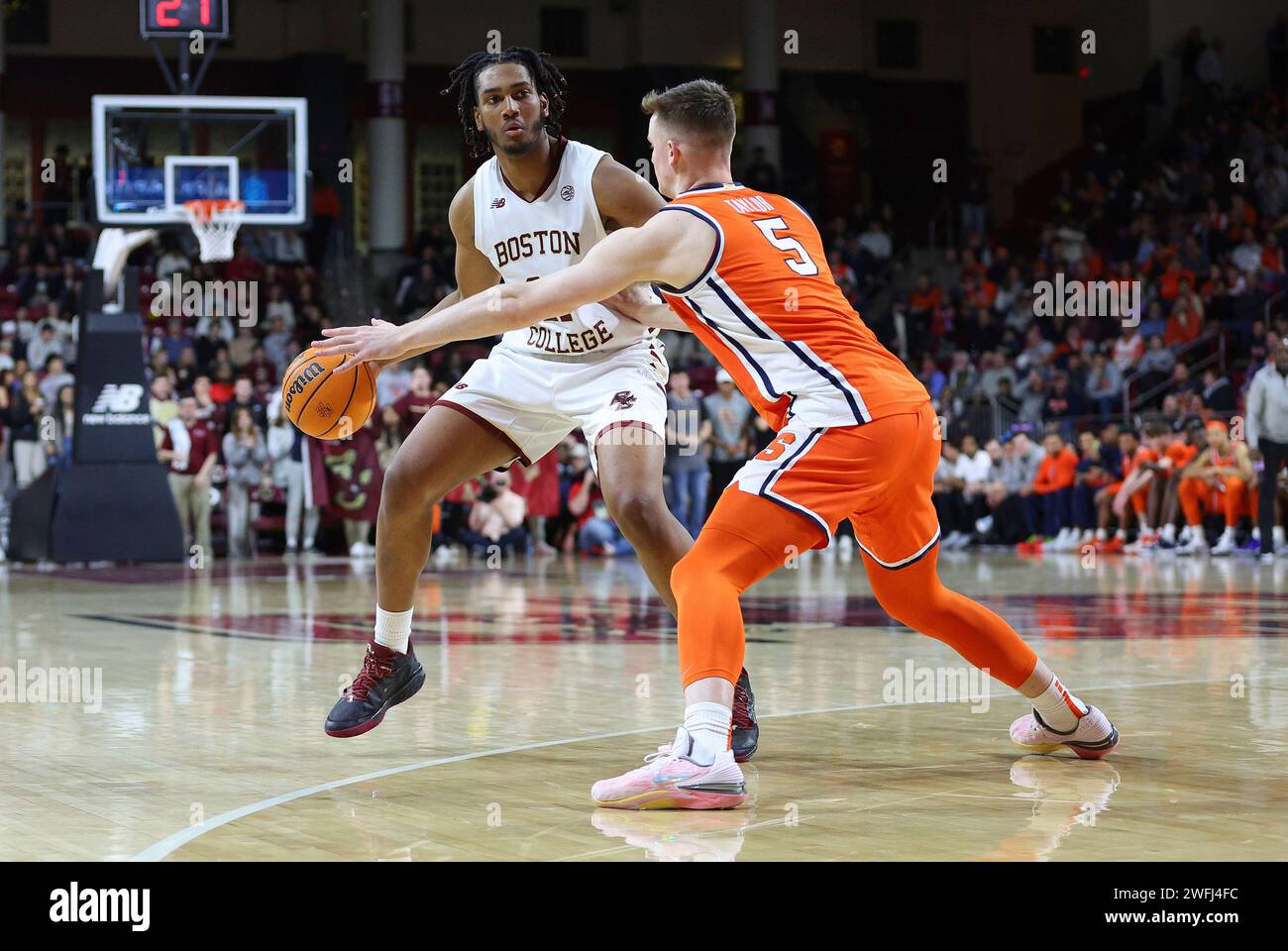 CHESTNUT HILL, MA - JANUARY 30: Boston College Eagles forward Devin ...