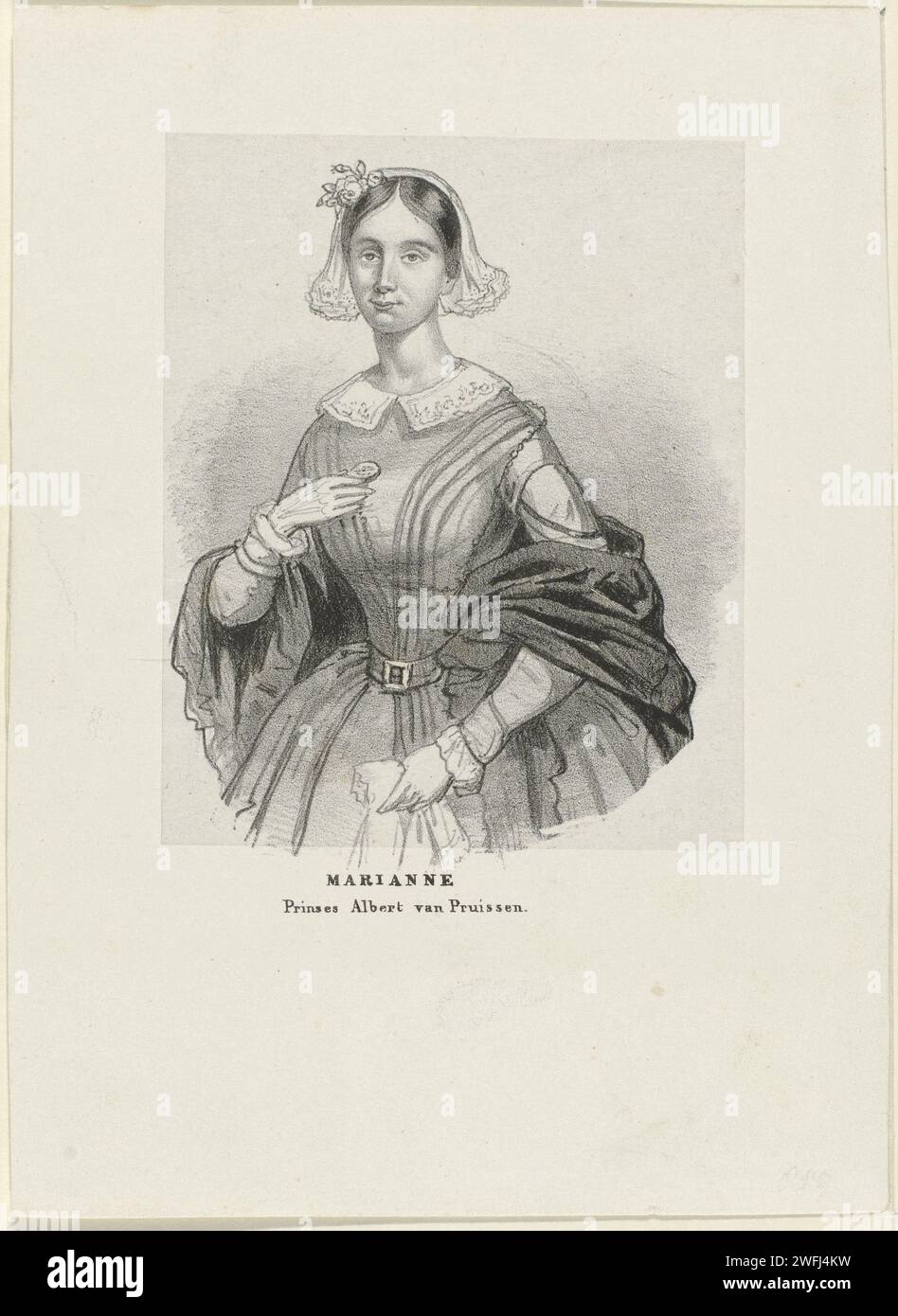 Portrait of Marianne, Princess of the Netherlands, Anonymous, 1830 ...