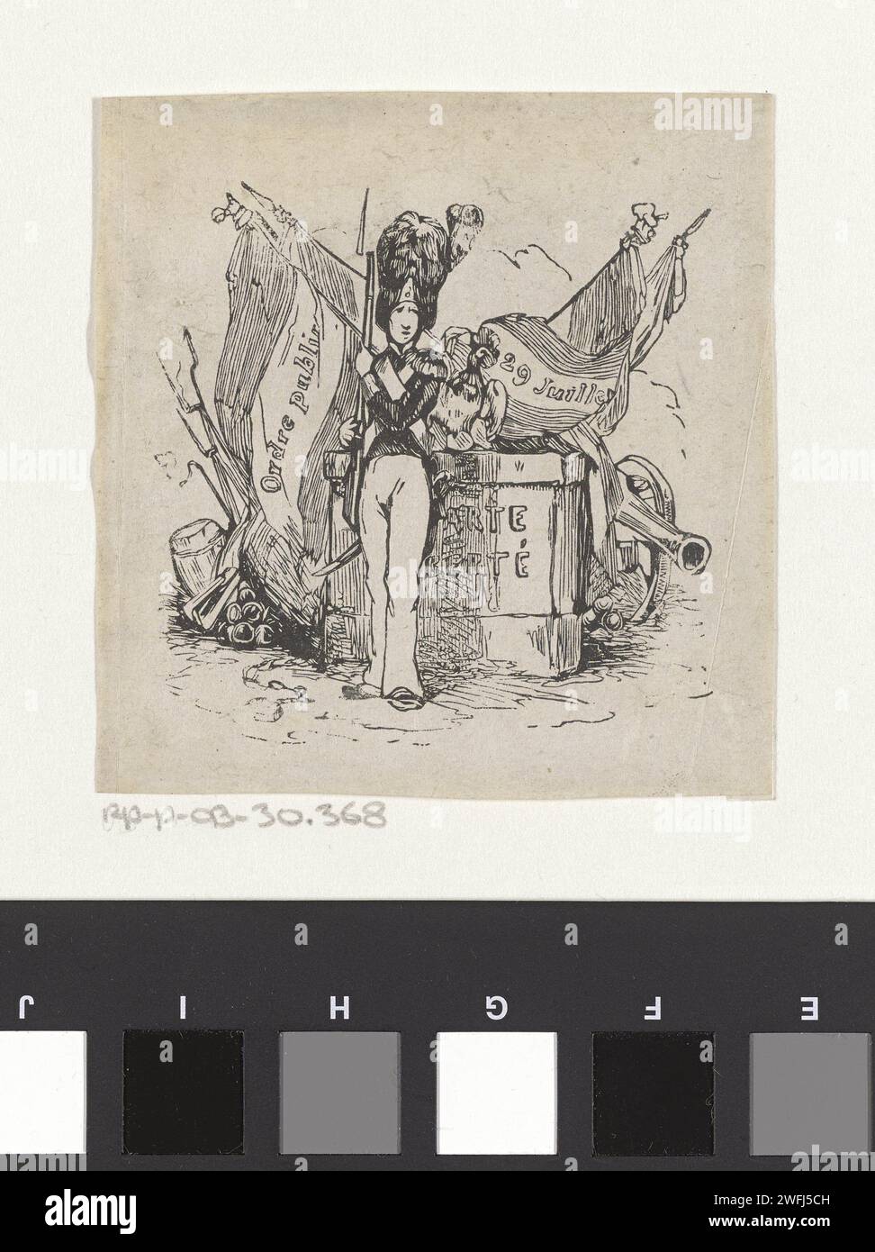 French soldier for a monument, Isaac Weissenbruch, 1836 - 1912 print ...