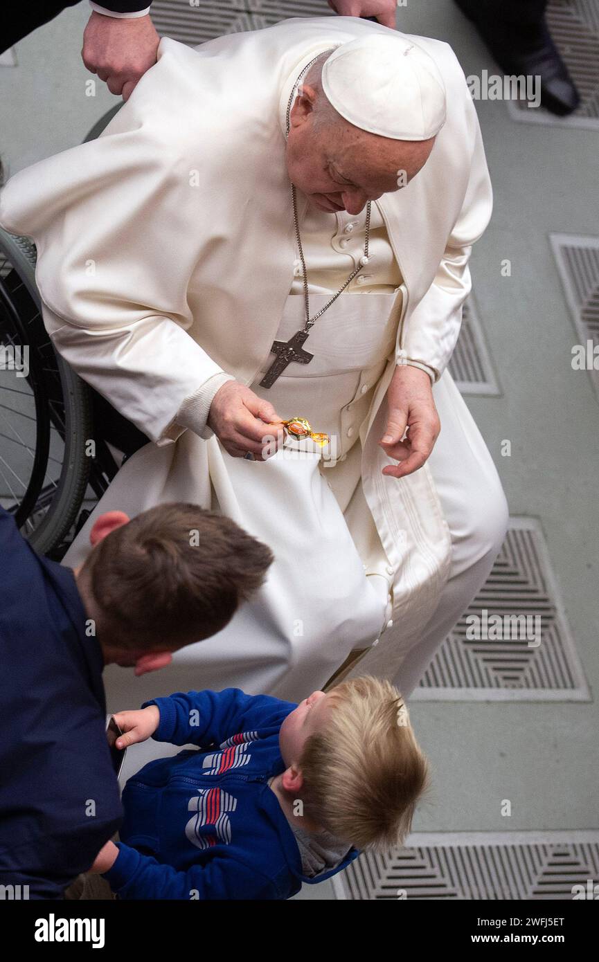 Vatican, Vatican. 31st Jan, 2024. Italy, Rome, Vatican, 2024/1/31.Pope ...