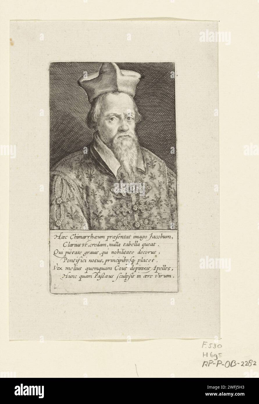 Portrait of Jacob Chimarrhaeus, Crispijn van de Passe (I), 1574 - 1637 ...