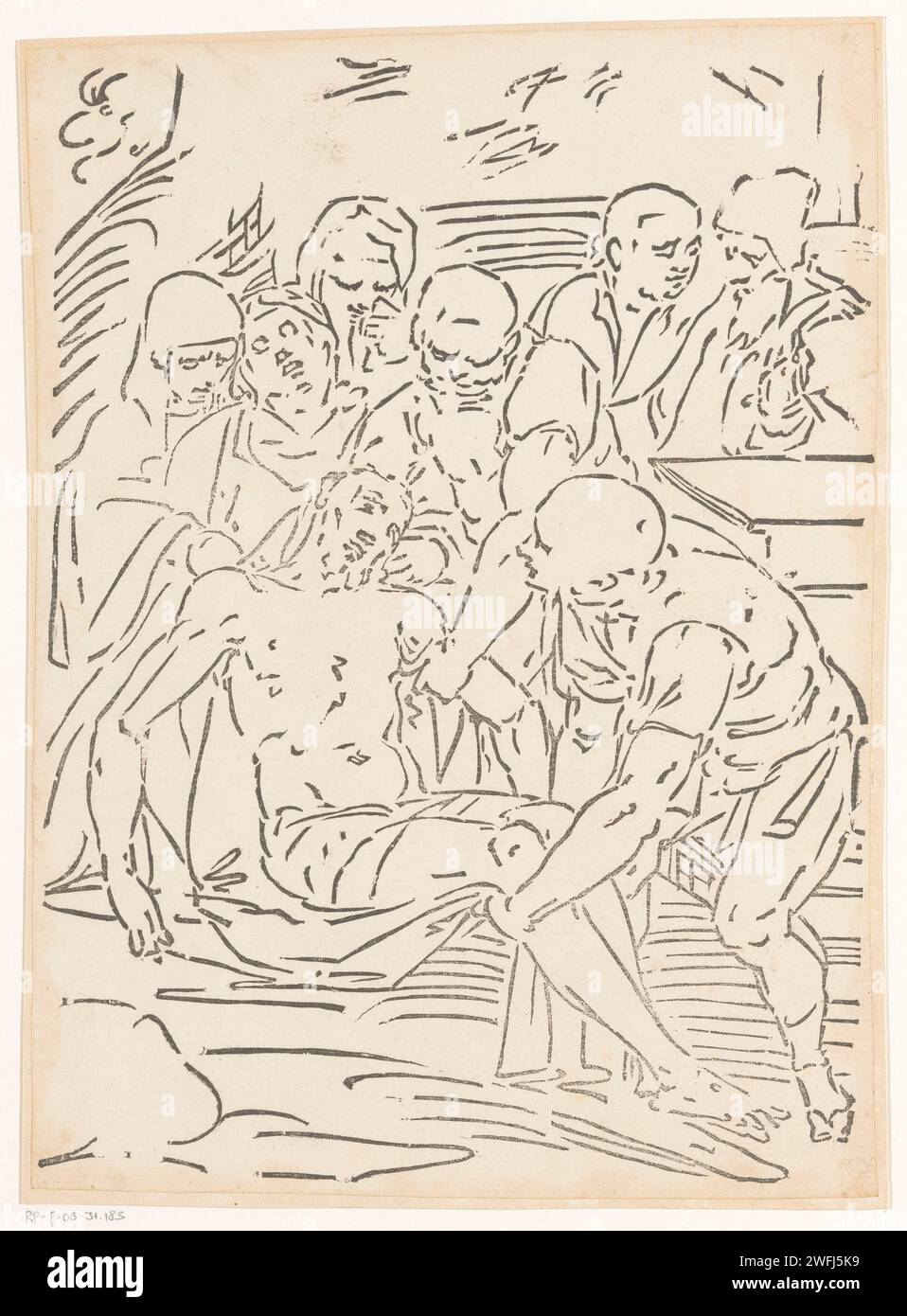 Graflegging van Christus, Monogrammist GGN (attributed to), after Luca ...