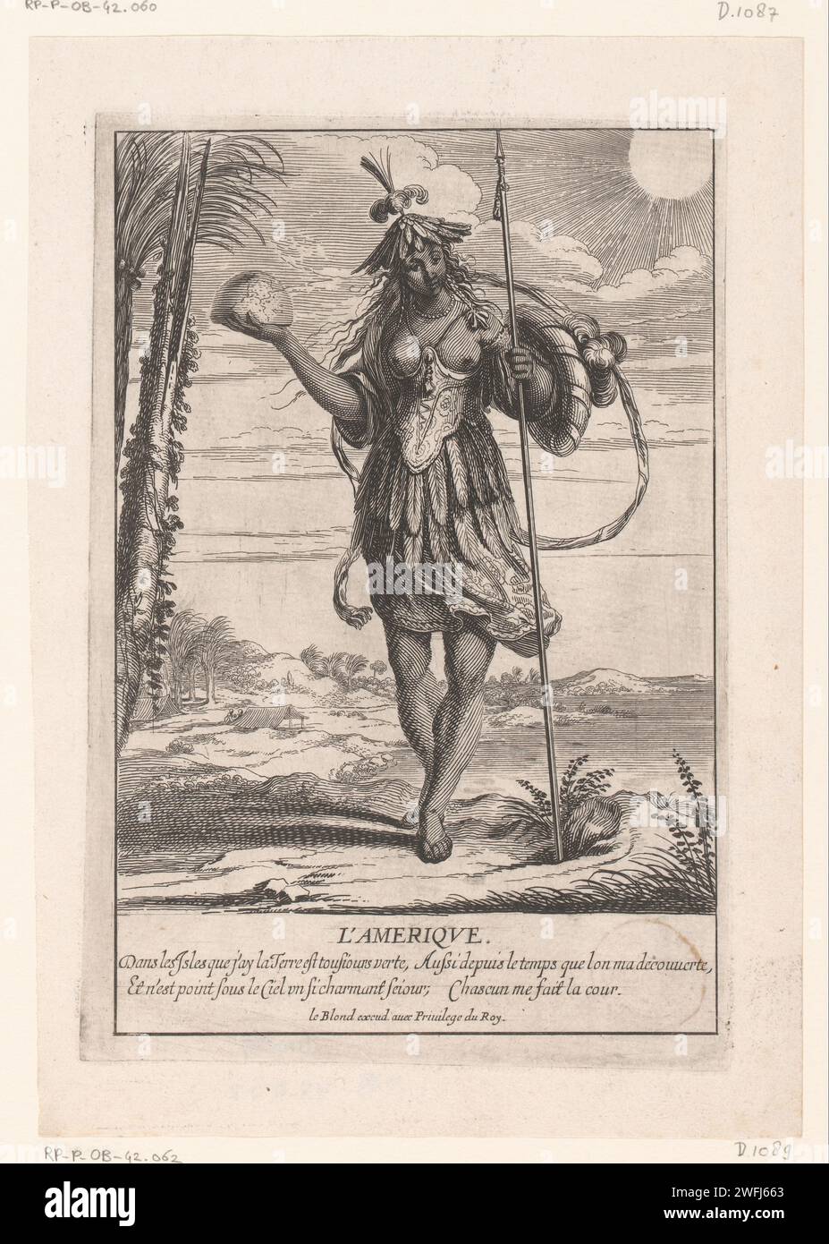 America, Abraham Bosse, 1612 - 1666 print paper etching / engraving ...
