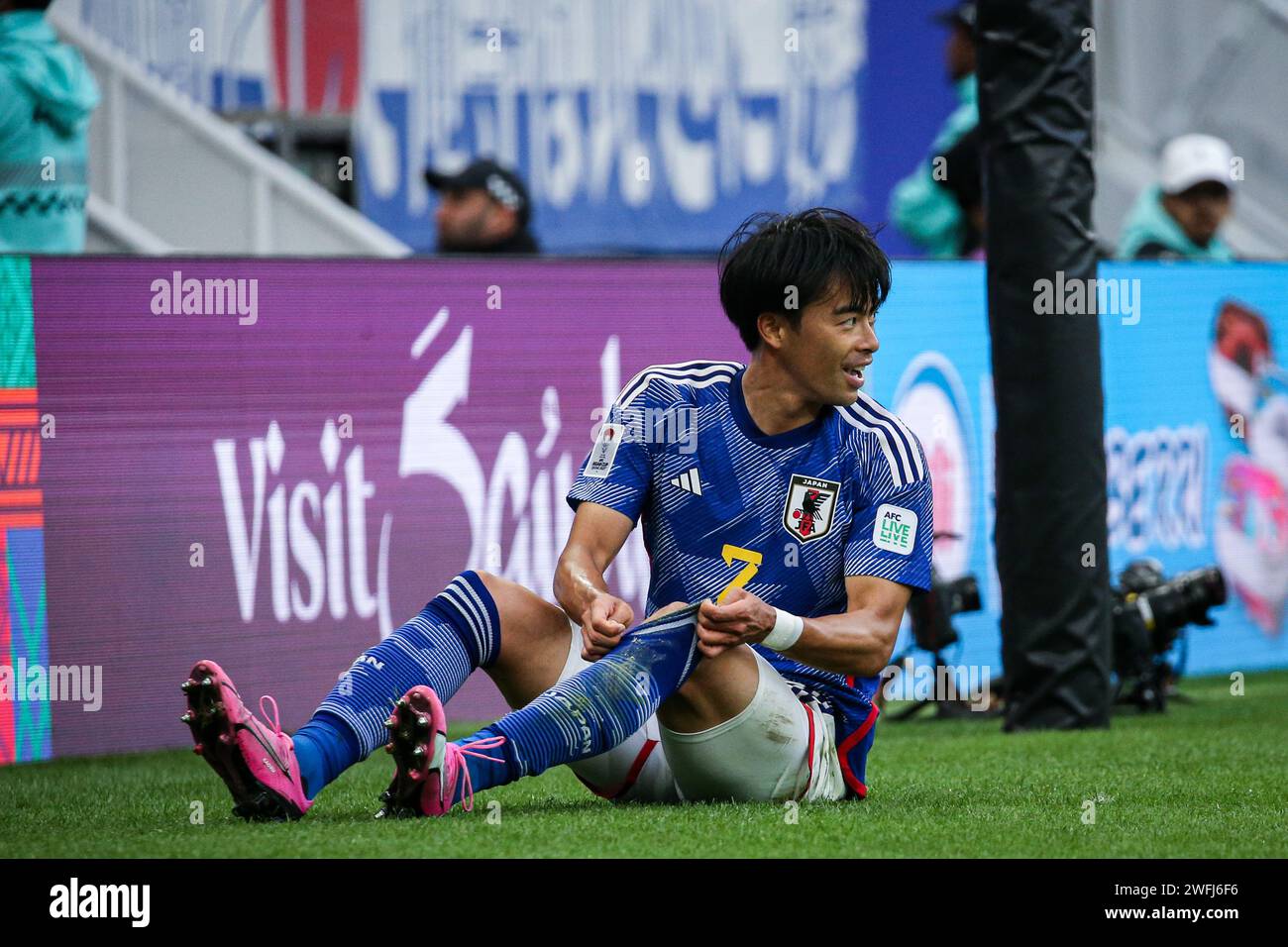 Doha, Qatar, 31 Jan 2024, AFC Asian Cup 2023 Round of 16 : Bahrain vs Japan 1-3, Ritsu Doan ...