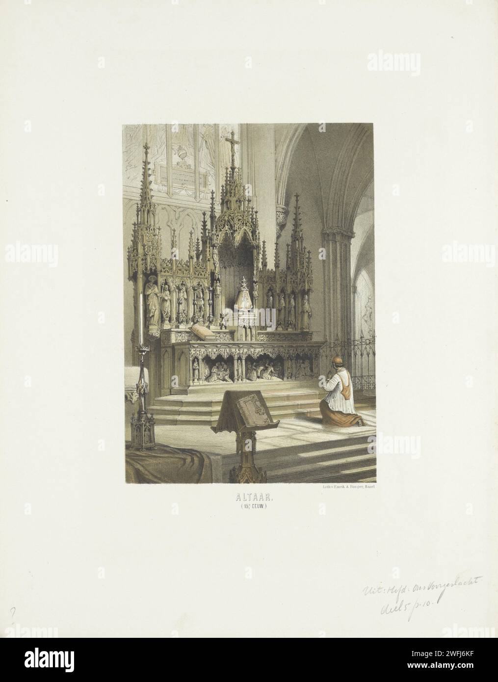 Altar, Emik & Binger, 1857 - 1864 print An altar boy is kneeling and ...