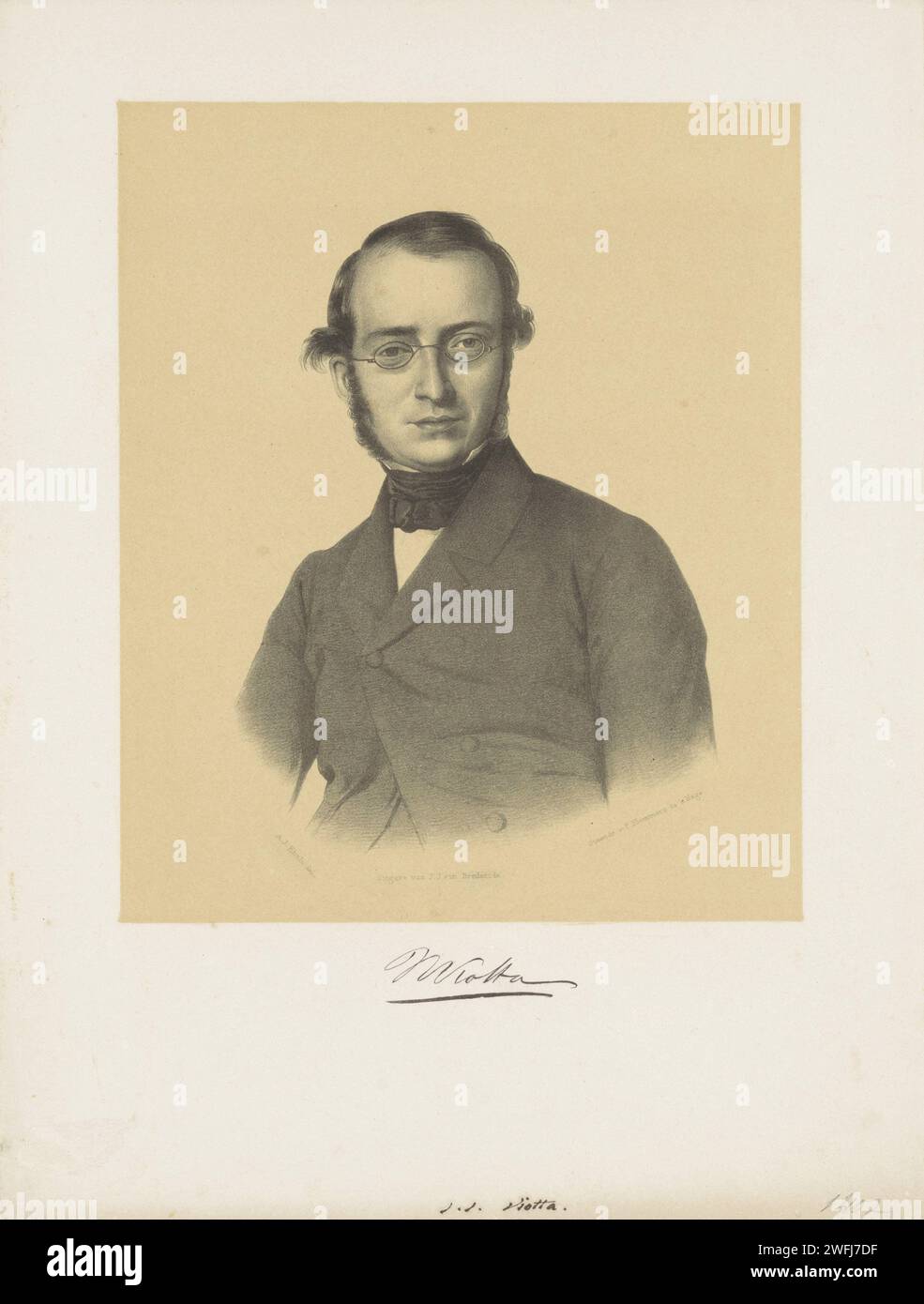 Portrait of Joannes Josephus Viotta, Adrianus Johannes Ehnle, 1847 ...
