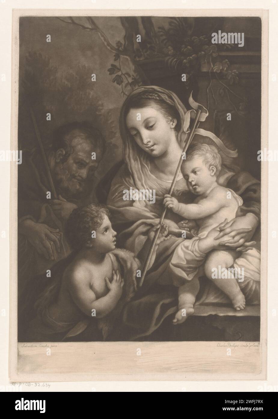 Holy family with Johannes de Boper, Charles Phillips, After Sebastiano ...