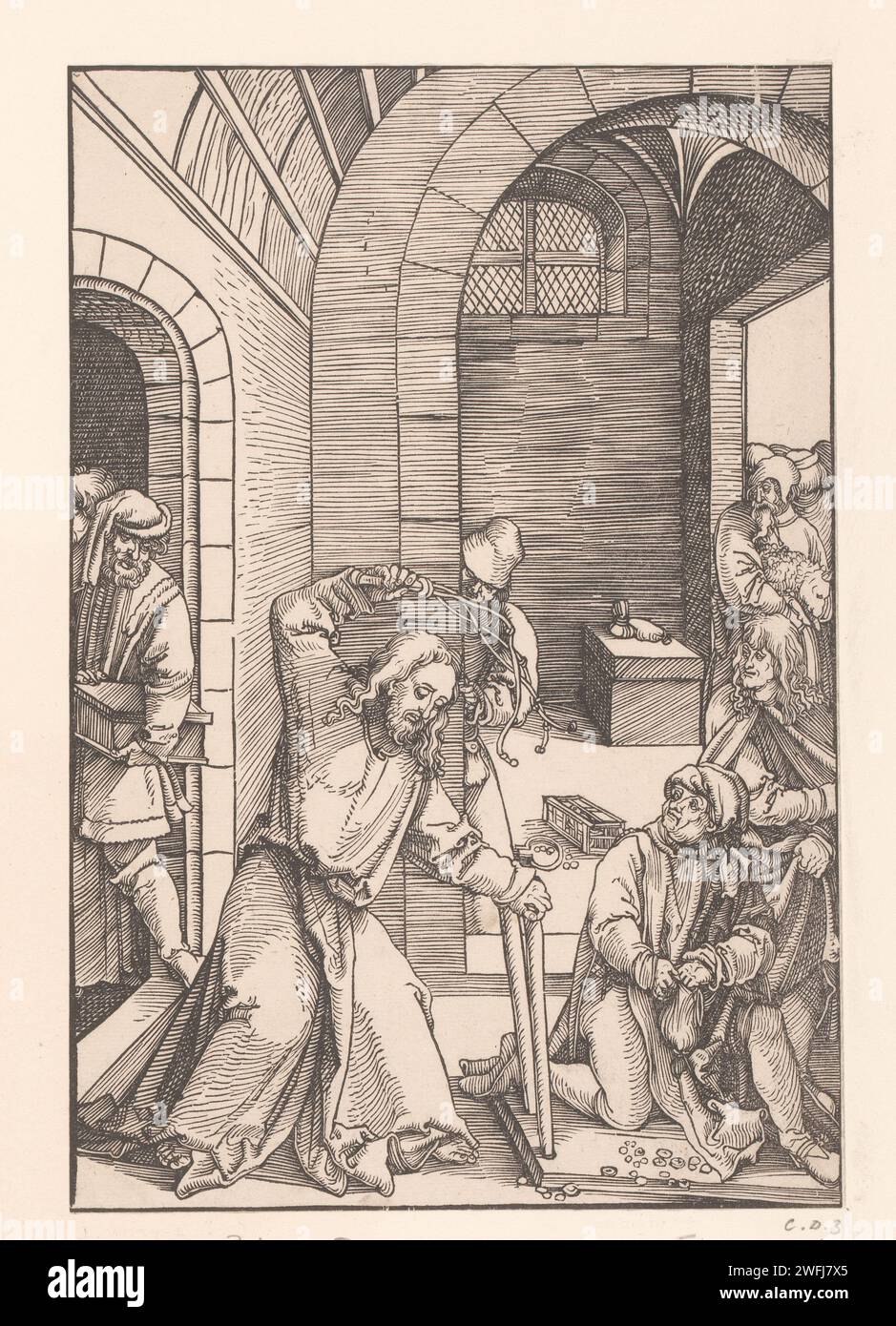 Christ drives out the money changers from the Temple, Anonymous, Hans ...