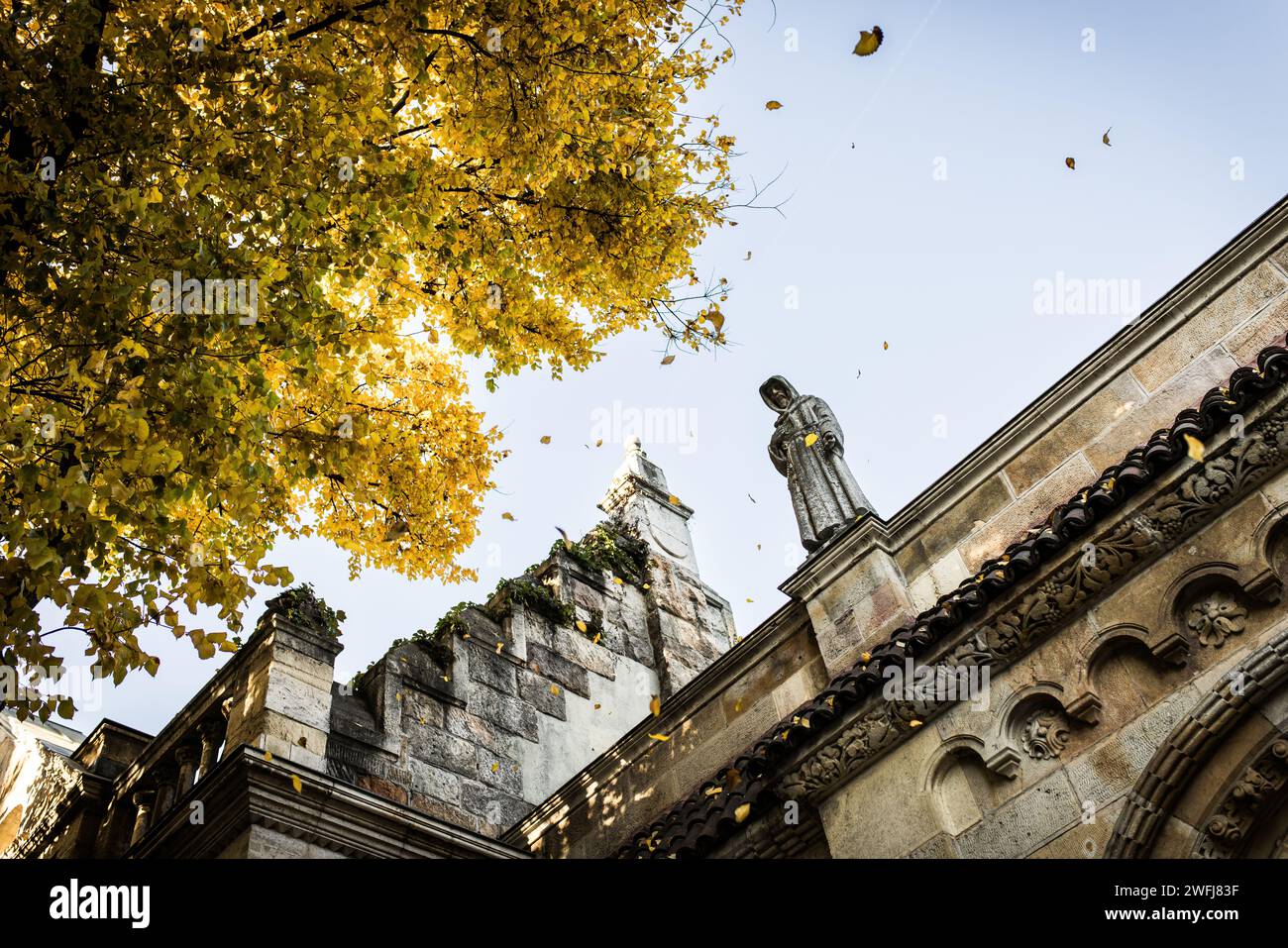 Budapest, Hungary - Gothic architecture at Vajdahunyad castle and Jáki ...