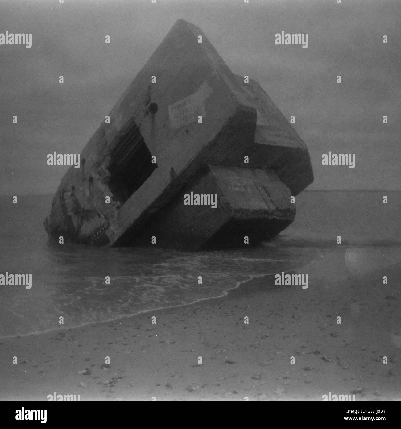 German WWII blockhaus, Le Hourdel, Somme, Hauts-de-France, France Stock ...