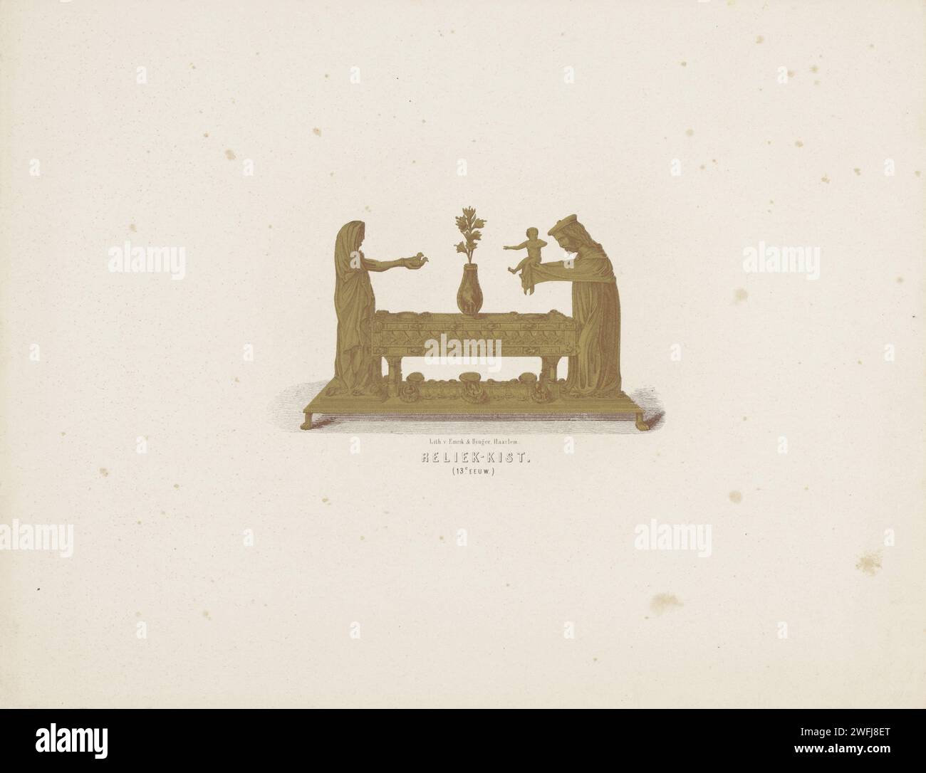 Reliekkist, 13th century, Anonymous, 1857 - 1864 print Relic holder ...