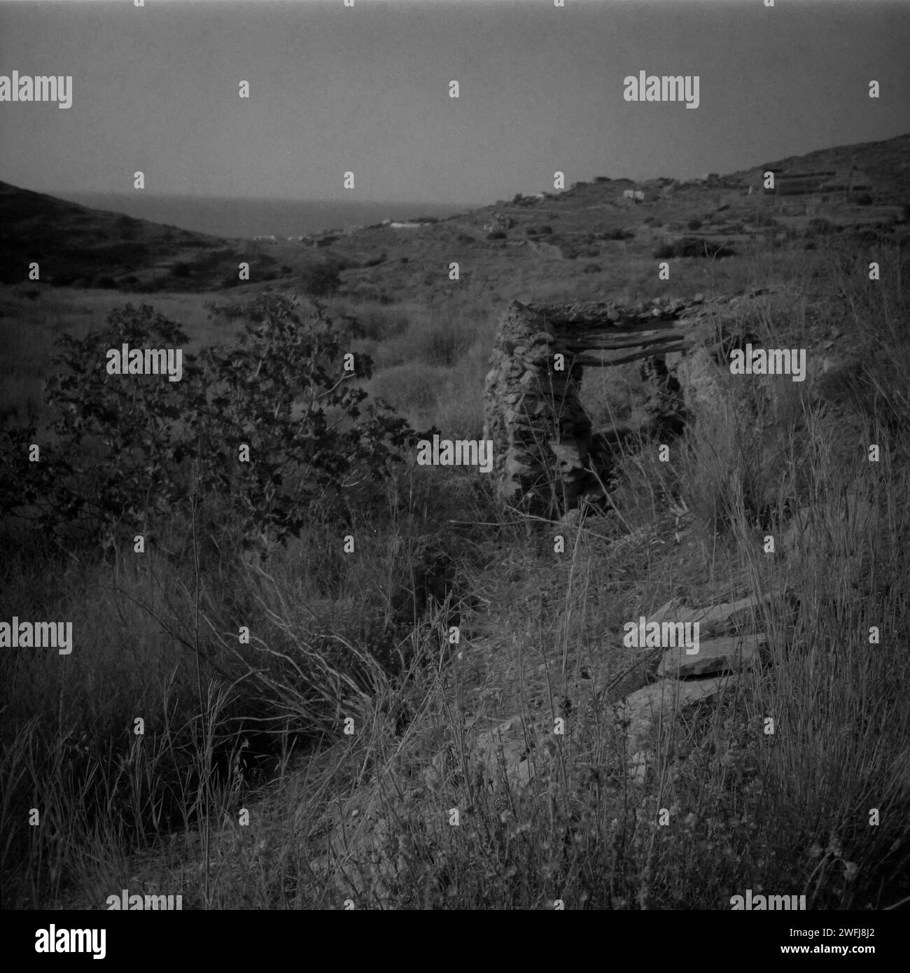 Altered photography, ruins, Syros island, Cyclades, Greece Stock Photo ...