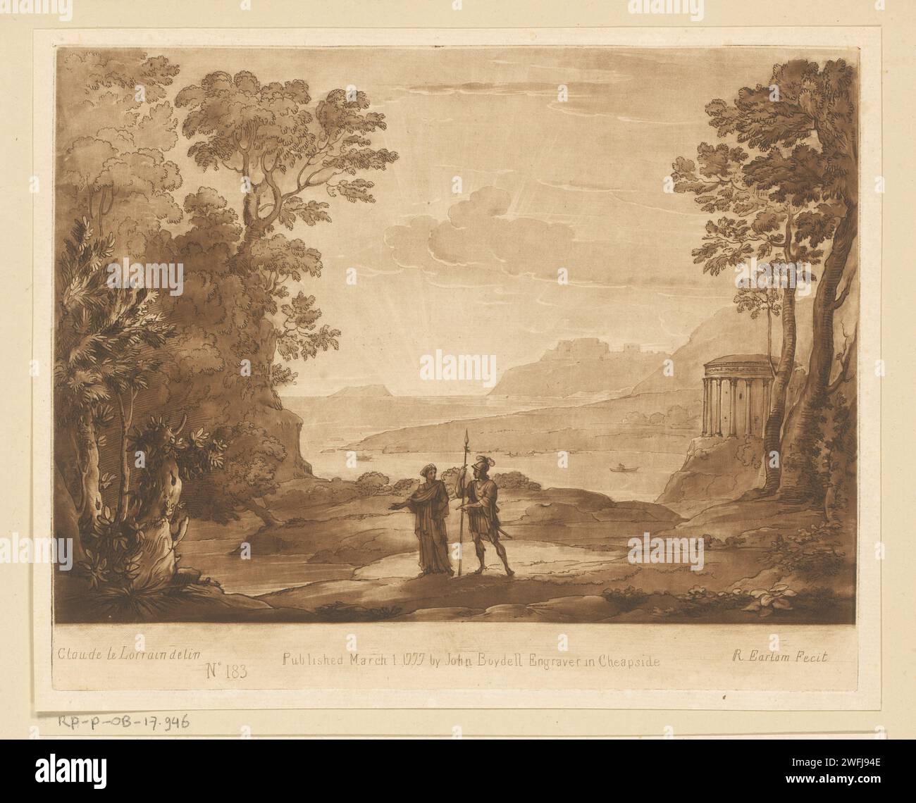 Kustlandschap Met Aeneas en de Sibille Van Cumae, Richard Earlom, after ...