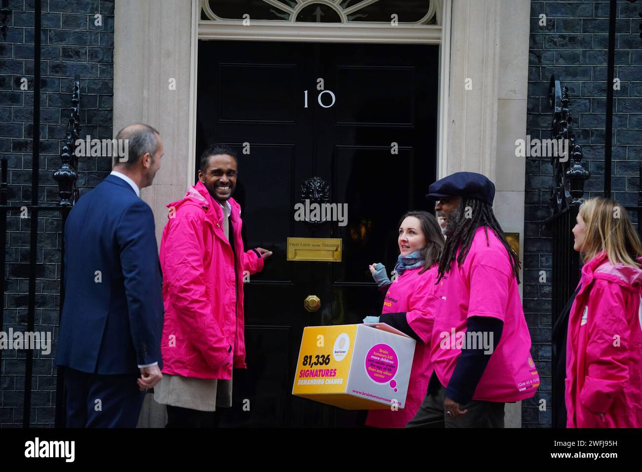 Brain tumour campaigners, (left to right) Dan Knowles, CEO of Brain ...