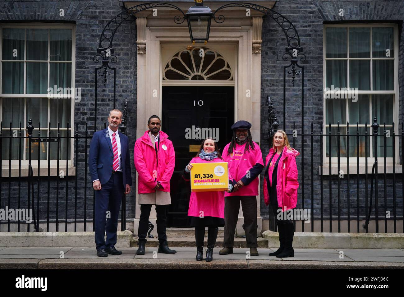 Brain tumour campaigners, (left to right) Dan Knowles, CEO of Brain Tumour Research, Sam ...