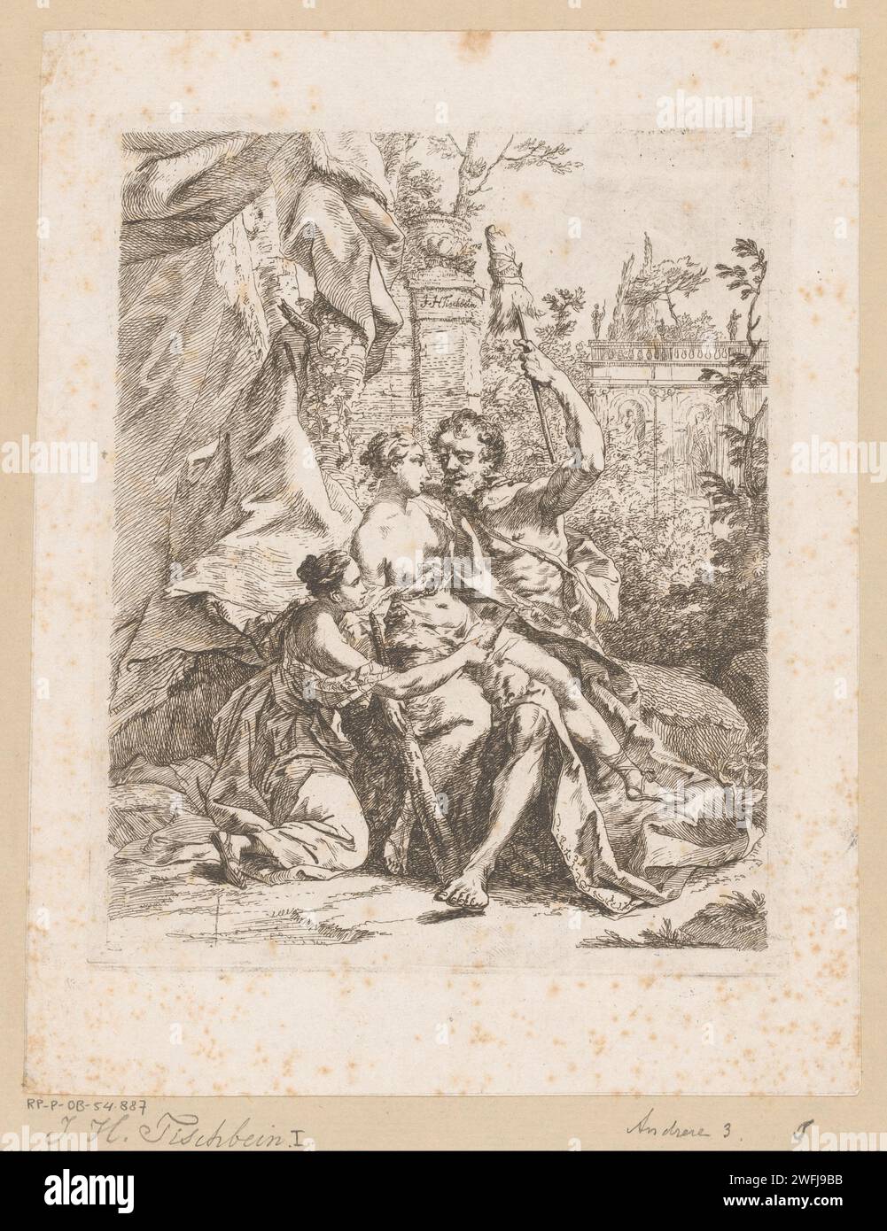 Hercules en Omphale, Johann Heinrich Tischbein (1722-1789), 1732 - 1789 ...