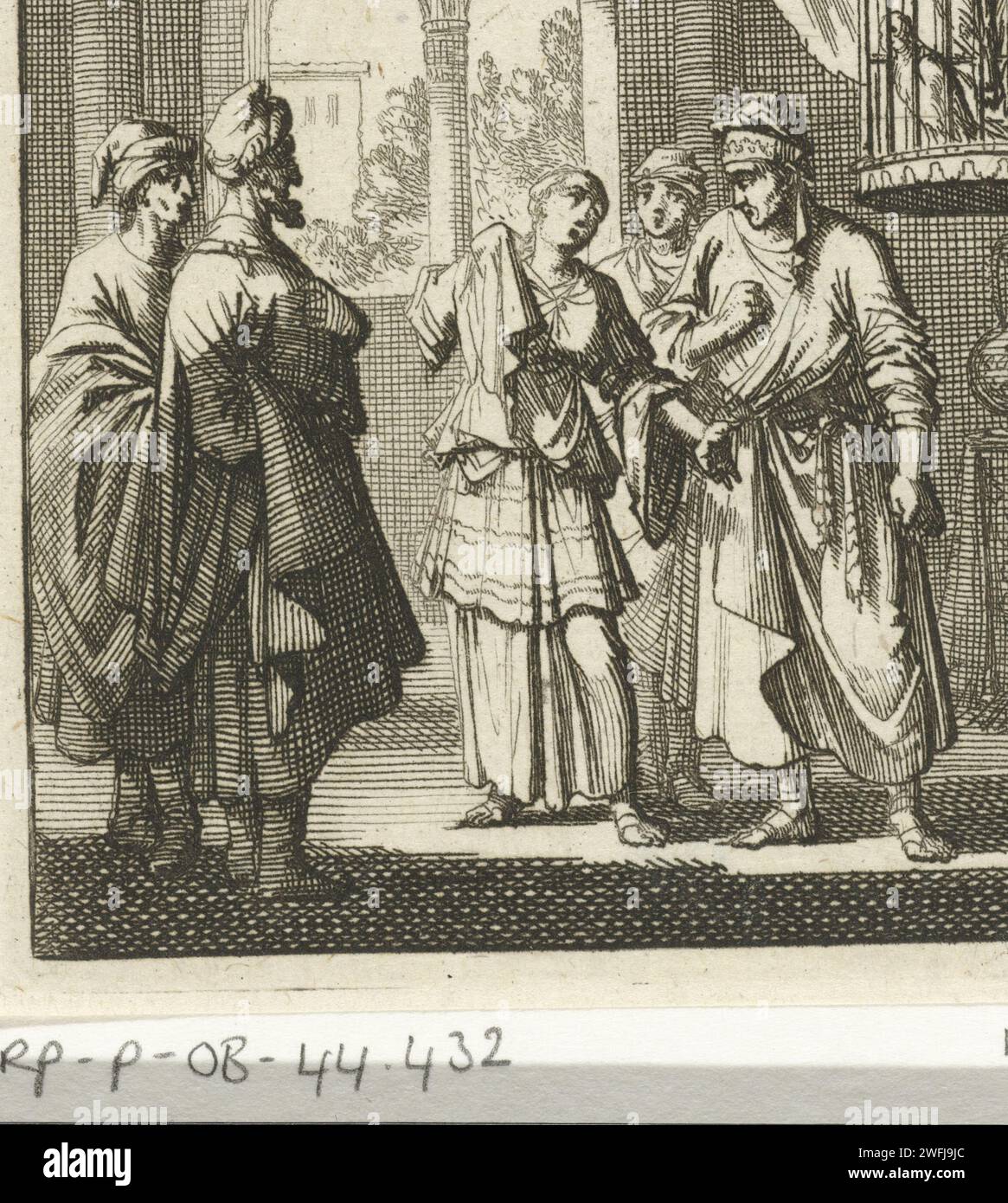 Man addresses his weeping housewife, Jan Luyken, 1693 print Amsterdam ...