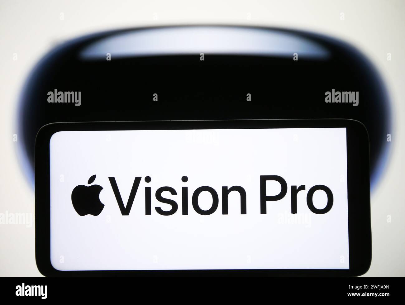 Ukraine. 31st Jan, 2024. In this photo illustration, the Apple Vision ...