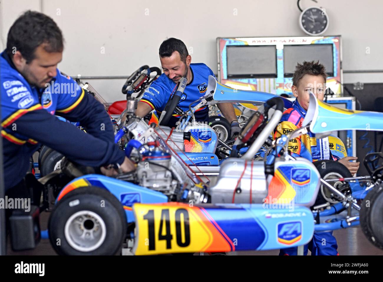Go-karting box Kartodromo Cremona Circuit Stock Photo - Alamy