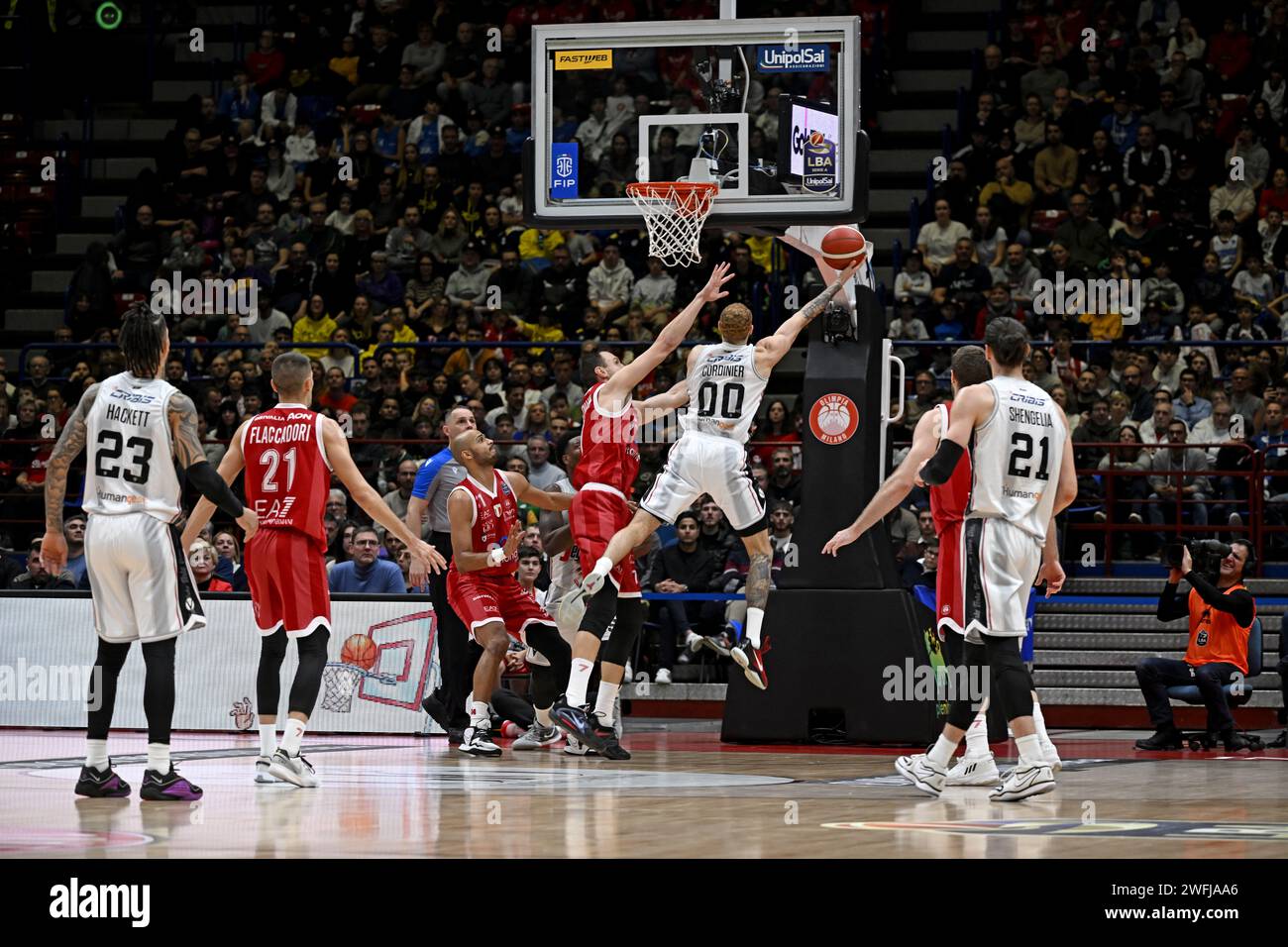 Professional Basket match Olimpia Milano vs Virtus Bologna at the Forum ...