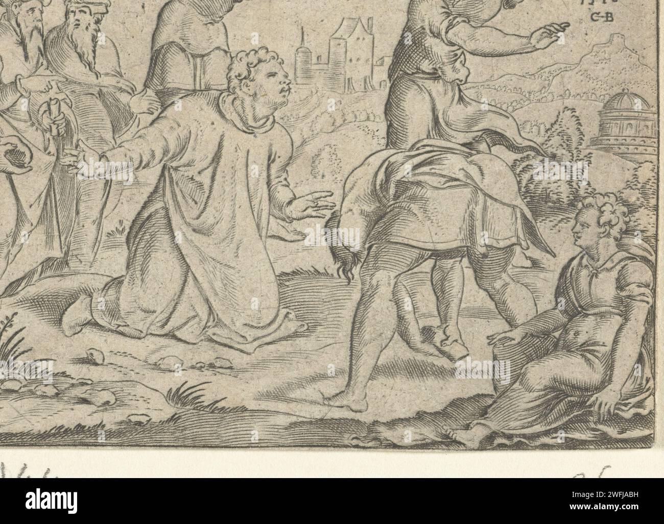 Stoning of Stefanus, 1546 print The young Saul, the later Paulus ...