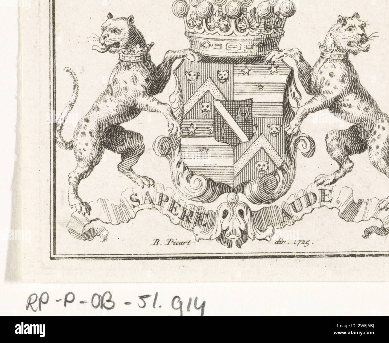 Coat of arms of Thomas Parker, count of Macclesfield, Bernard Picart ...