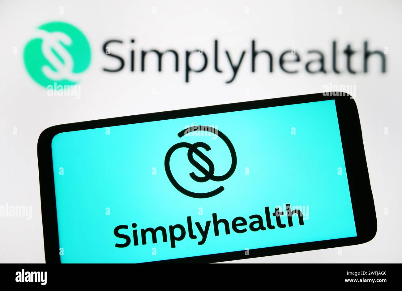 Ukraine. 31st Jan, 2024. In this photo illustration, the Simplyhealth ...