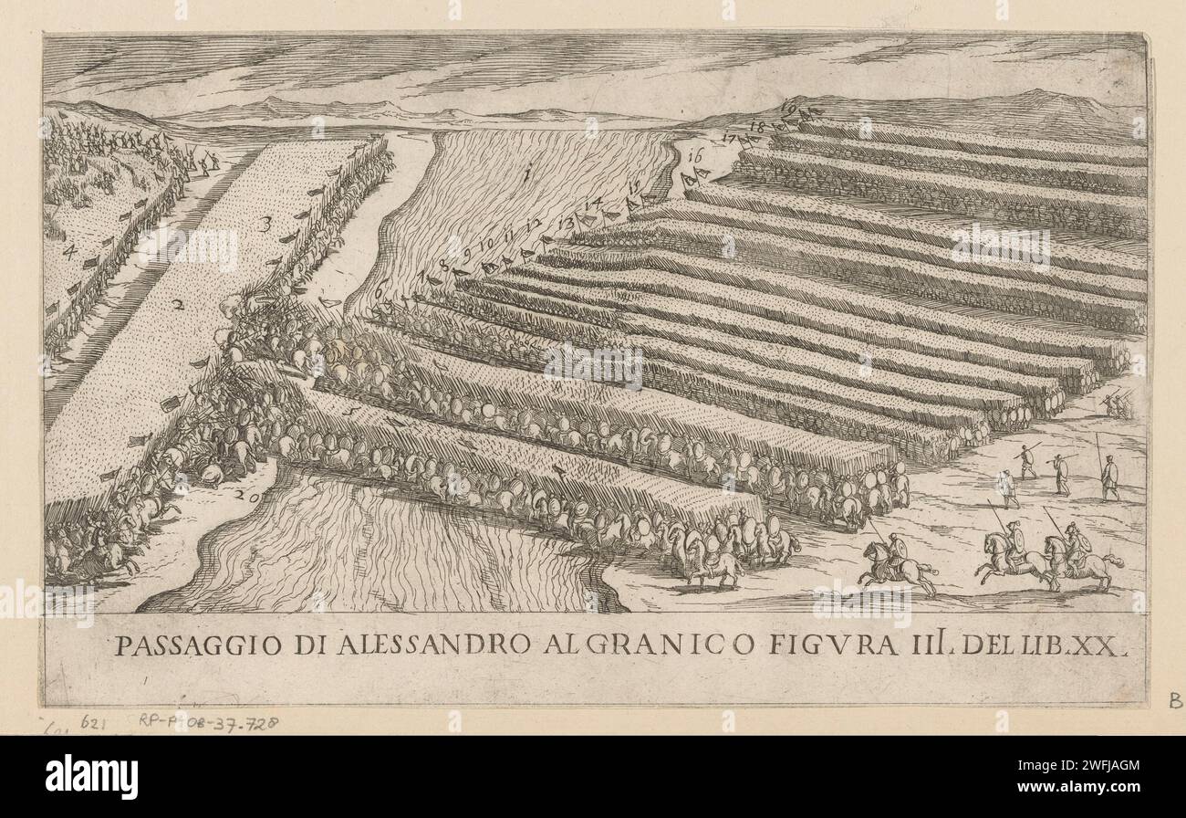 Alexander the Great crosses the Granicus River, Antonio Tempesta ...