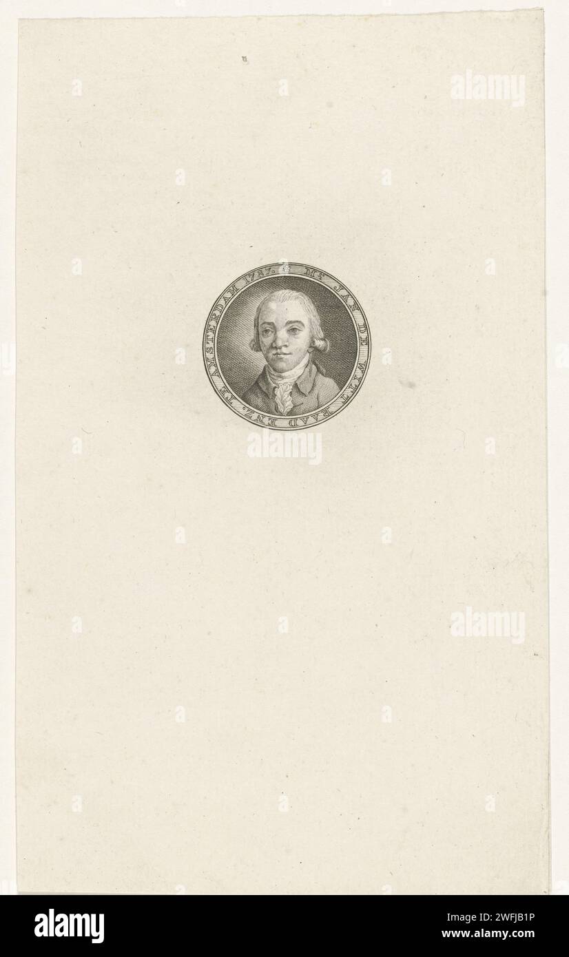 Portrait of Jan de Witt, Abraham Jacobsz. Hulk, 1787 print Buste from ...
